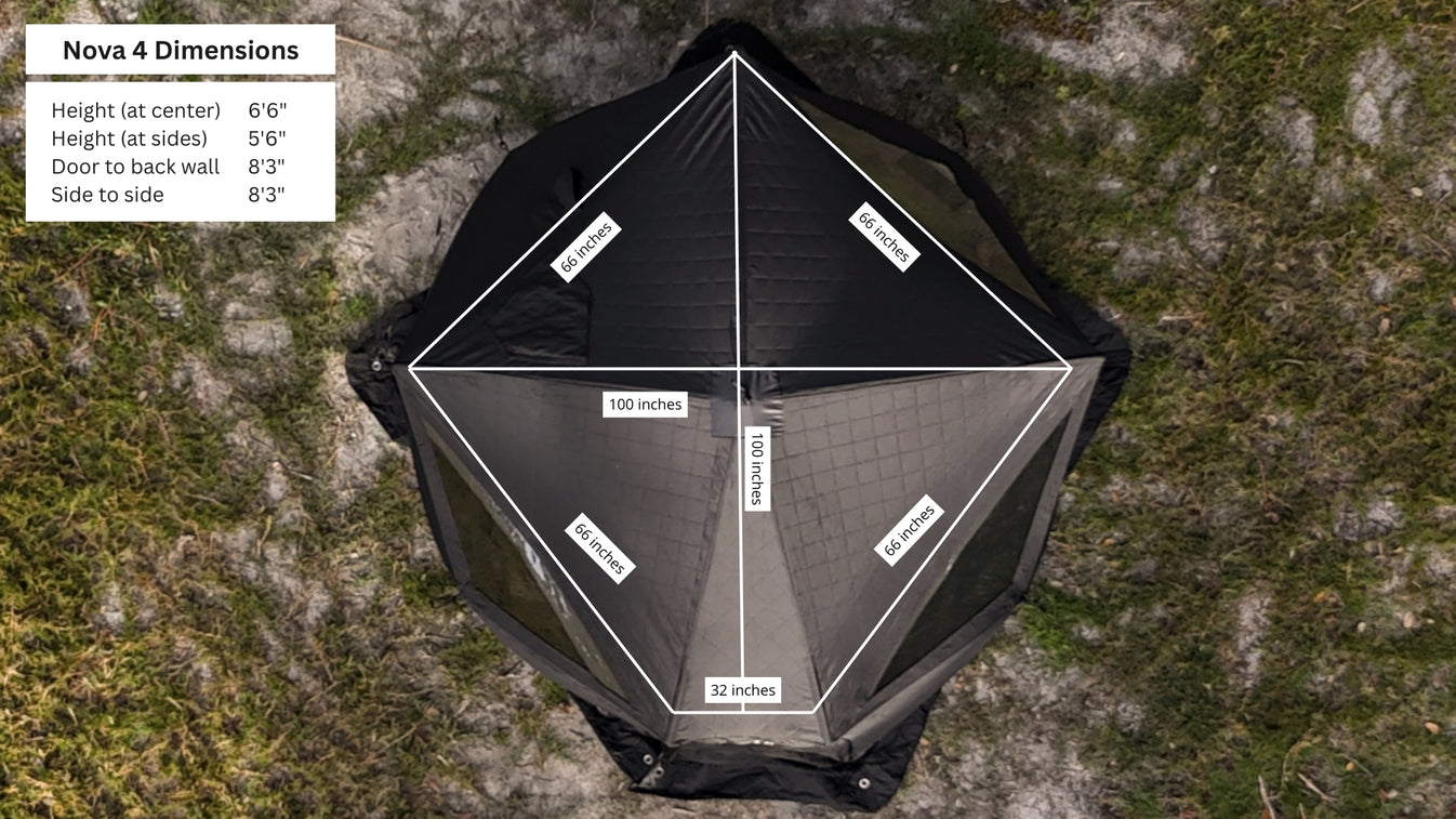 Portable Sauna Tent - Nova 4 (Tent Only) | Wood-fired Sauna Experience – North Shore Sauna