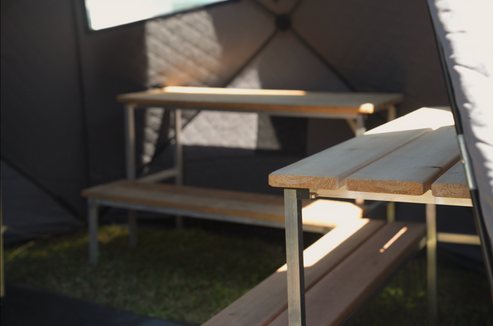 Portable Cedar Sauna Bench | North Shore Sauna